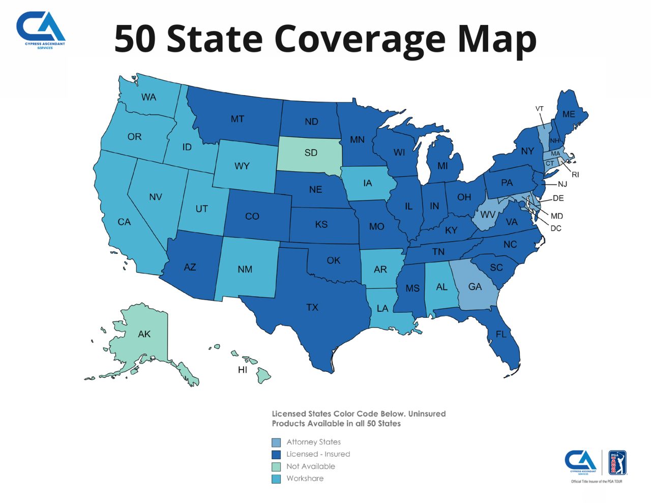 Coverage Map - Scottsdale, AZ, Denver, CO | Cypress Ascendant Services, LLC