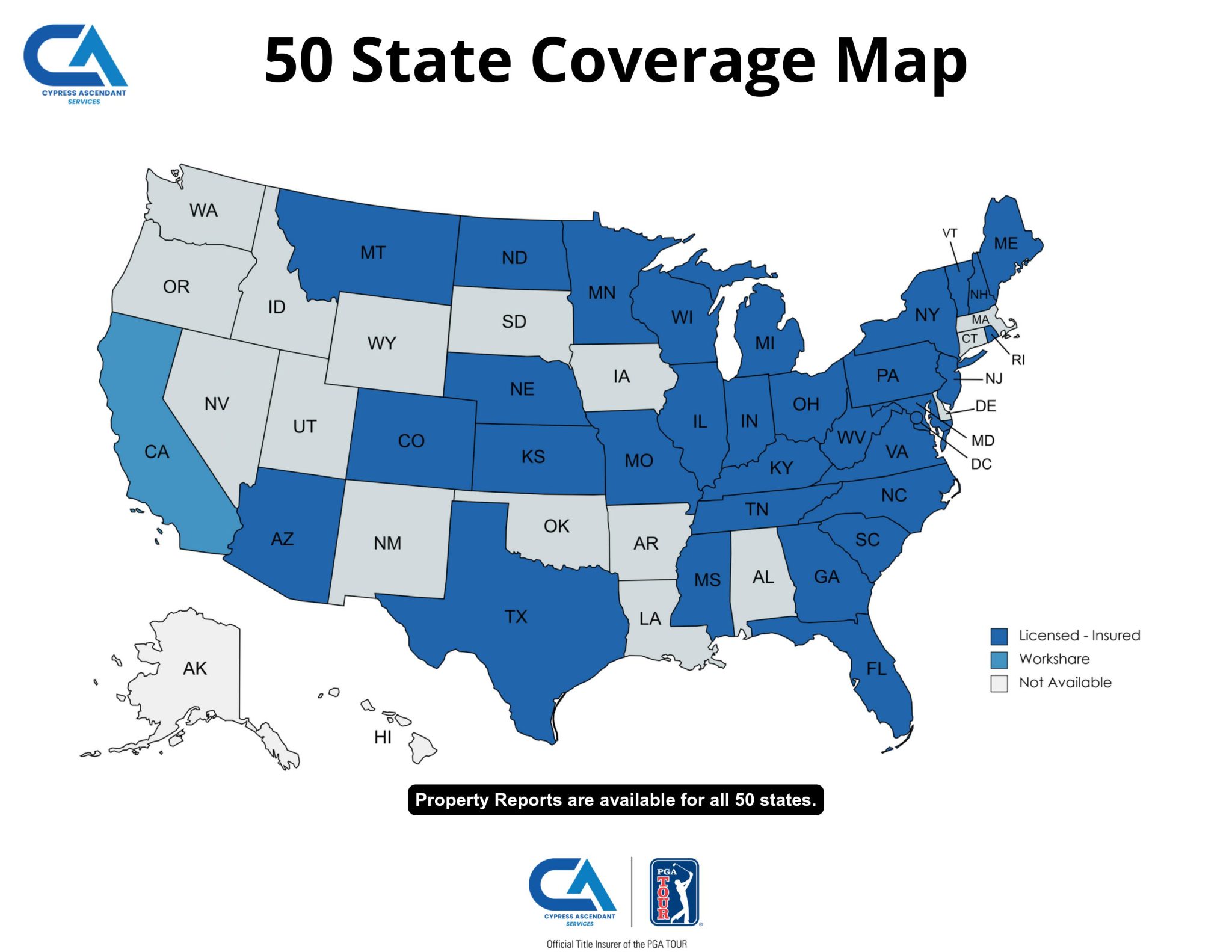Coverage Map - Scottsdale, AZ, Denver, CO | Cypress Ascendant Services, LLC