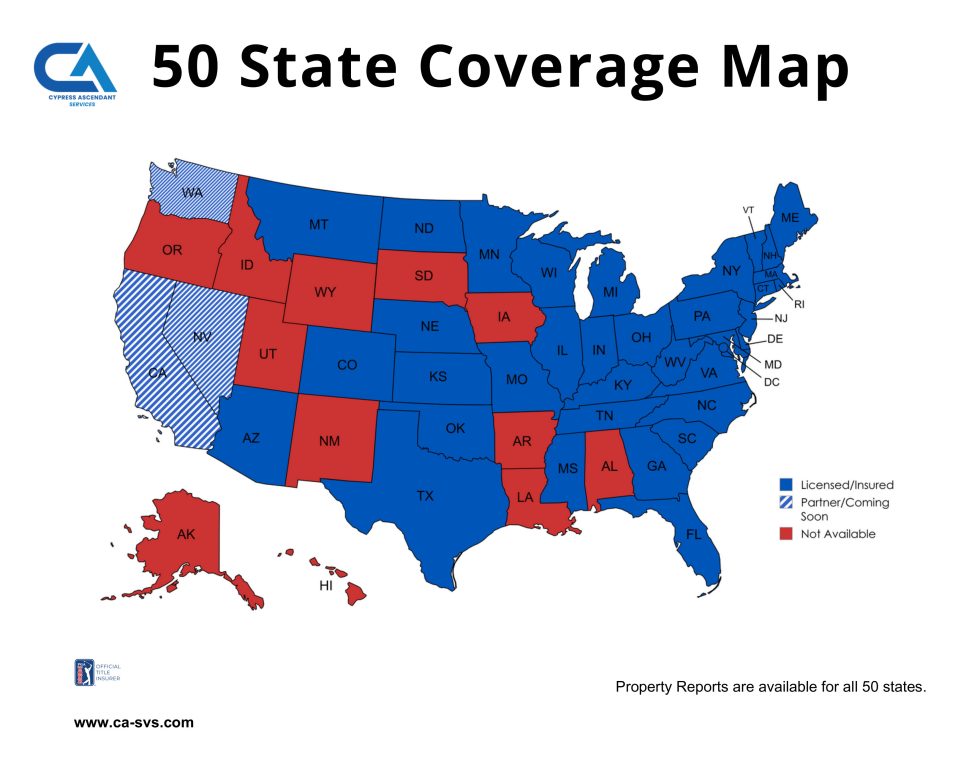 Coverage Map - Scottsdale, AZ, Denver, CO | Cypress Ascendant Services, LLC